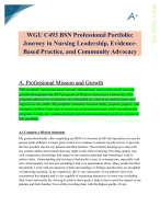 WGU C493 BSN Professional Portfolio – Complete Professional Nursing ...