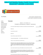 Robert Hall Mobility Shadow Health Focused Exam- TRANSCRIPT (GRADED A ...