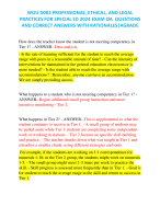 WGU D002 PROFESSIONAL, ETHICAL, AND LEGAL PRACTICES FOR SPECIAL ED 2024 ...