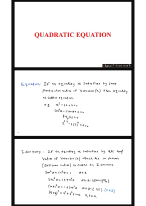Class XI mathematics notes quadratic equation series and sequence and ...