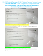 Refined RN Pediatric ATI Proctored Retake Exam (2023–2025) With 70 NGN ...