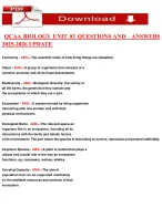 QCAA BIOLOGY UNIT 03 QUESTIONS AND ANSWERS 2025-2026 UPDATE - DocMerit