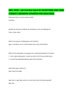 Biol 2420 Lab Practice Exam 1 Questions And 100 Correct Answers