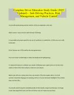 Complete Driver Education Study Guide (2025 Updated) – Safe Driving ...
