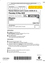 May–June 2025 Pearson Edexcel GCSE Physics (9–1) (IPHO) | Papers 1 and ...