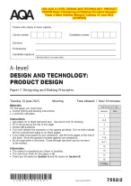 2025 AQA A-Level Design and Technology: Product Design (7552) | Papers ...