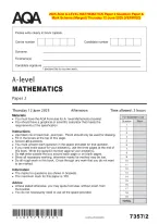2025 AQA A-Level Mathematics (7357) | Papers 1–3 Combined Question ...