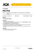 2025 AQA A-Level Politics (7152) | Papers 1–3 Combined Question Papers ...