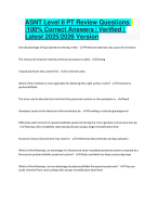 ASNT Level II PT Review Questions |100% Correct Answers | Verified ...