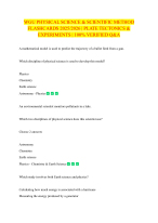 WGU PHYSICAL SCIENCE & SCIENTIFIC METHOD FLASHCARDS 2025-2026 PLATE ...