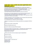 AAMC MCAT FINAL PAPER 2025/2026 QUESTIONS WITH ANSWERS RATED A+ - DocMerit