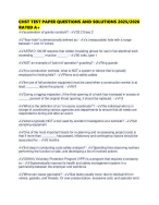 CHST TEST PAPER QUESTIONS AND SOLUTIONS 2025/2026 RATED A+ - DocMerit