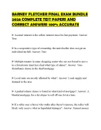 BARNEY FLETCHER FINAL EXAM BUNDLE 2026 COMPLETE TEST PAPERS AND CORRECT ...