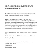 DSP FINAL PAPER 2026 QUESTIONS WITH ANSWERS GRADED A+ - DocMerit