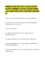 BUNDLE AKA MIP TESTS ALPHA KAPPA ALPHA SORORITY ACTUAL EXAM PAPER 2026 ...
