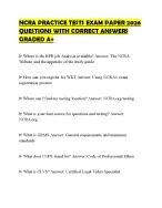 NCRA PRACTICE TESTS EXAM PAPER 2026 QUESTIONS WITH CORRECT ANSWERS ...