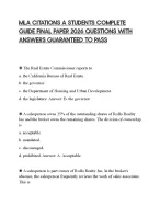 MLA CITATIONS A STUDENTS COMPLETE GUIDE FINAL PAPER 2026 QUESTIONS WITH ...
