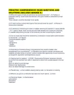 PEDIATRIC COMPREHENSIVE EXAM QUESTIONS AND SOLUTIONS 2025/2026 GRADED ...