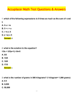 accuplacer math Latest update 2025-2026//100%Accurate Question ...