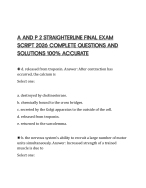 A AND P 2 STRAIGHTERLINE FINAL EXAM SCRIPT 2026 COMPLETE QUESTIONS AND ...