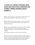 A LAYOUT OF A PROJECT PROPOSAL EXAM LATEST 2026 WITH ACTUAL QUESTIONS ...