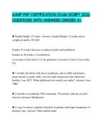 AANP FNP CERTIFICATION EXAM SCRIPT 2026 QUESTIONS WITH ANSWERS GRADED ...
