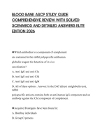 BLOOD BANK ASCP STUDY GUIDE COMPREHENSIVE REVIEW WITH SOLVED SCENARIOS ...