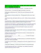 CCIFP ACTUAL EXAM FINAL PAPER 2025/2026 QUESTIONS WITH ANSWERS GRADED ...