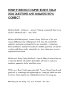 HENRY FORD ICU COMPREHENSIVE EXAM 2026 QUESTIONS AND ANSWERS 100% ...
