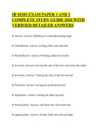 IB SEHS EXAM PAPER 1 AND 2 COMPLETE STUDY GUIDE - DocMerit