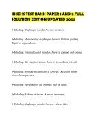 IB SEHS TEST BANK PAPER 1 AND 2 FULL SOLUTION EDITION UPDATED 2026 ...
