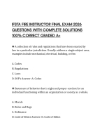 NIMS ICS-400 Final Exam 2025/2026 – Complete Questions with Verified ...