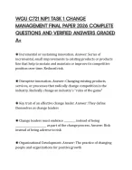 WGU C721 NJP1 TASK 1 CHANGE MANAGEMENT FINAL PAPER 2026 COMPLETE ...