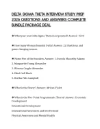 DELTA SIGMA THETA INTERVIEW STUDY PREP 2026 QUESTIONS AND ANSWERS ...