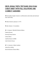 DELTA SIGMA THETA TEST BANK 2026 EXAM CHEAT SHEET WITH FULL SOLUTIONS ...