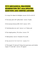 FCTC MECHANICAL REASONING EXAMINATION TEST 2026 UPDATED QUESTIONS AND ...