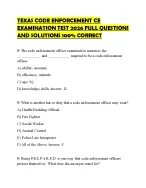 TEXAS CODE ENFORCEMENT CE EXAMINATION TEST 2026 FULL QUESTIONS AND ...