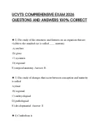 UCVTS COMPREHENSIVE EXAM 2026 QUESTIONS AND ANSWERS 100% CORRECT - DocMerit
