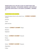 HEARTCODE ACLS ONLINE CLASS 50 QUESTIONS AND ANSWERS 2026/2027. - DocMerit
