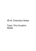 IB HL Chemistry Notes (The Covalent Model) - DocMerit