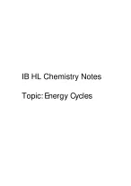 IB HL Chemistry Notes (Energy Cycles) - DocMerit