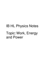 IB HL Physics Notes (Work, Energy and Power) - DocMerit