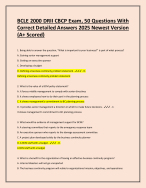 BCLE 2000 LESSON 1, 2 & 3 Combined Exam Questions With Correct Detailed ...