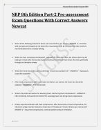 NRP 8th Edition Part-2 Pre-assessment Exam Questions With Correct Answers Newest - DocMerit