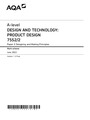 AQA 2022 DESIGN AND TECHNOLOGY: PRODUCT DESIGN A LEVEL QUESTION PAPER 1 ...