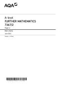 AQA A-level FURTHER MATHEMATICS 7367/2 Paper 2 Mark scheme June 2023 - DocMerit