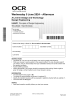 OCR 2024 A Level in Design and Technology: Design Engineering Question ...