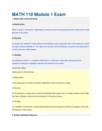 MATH 110 Module 1 Exam (Newest, 2024-2025): Portage Learning (QUESTIONS ...