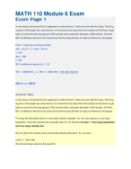 MATH 110 Module 6 Exam (Newest, 2024-2025): Portage Learning (QUESTIONS ...