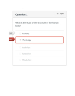 BIOD 151 Module 1, 2, 3, 4, 5, 6, 7 Exam (Newest, 2024-2025):Essential Human Anatomy ...